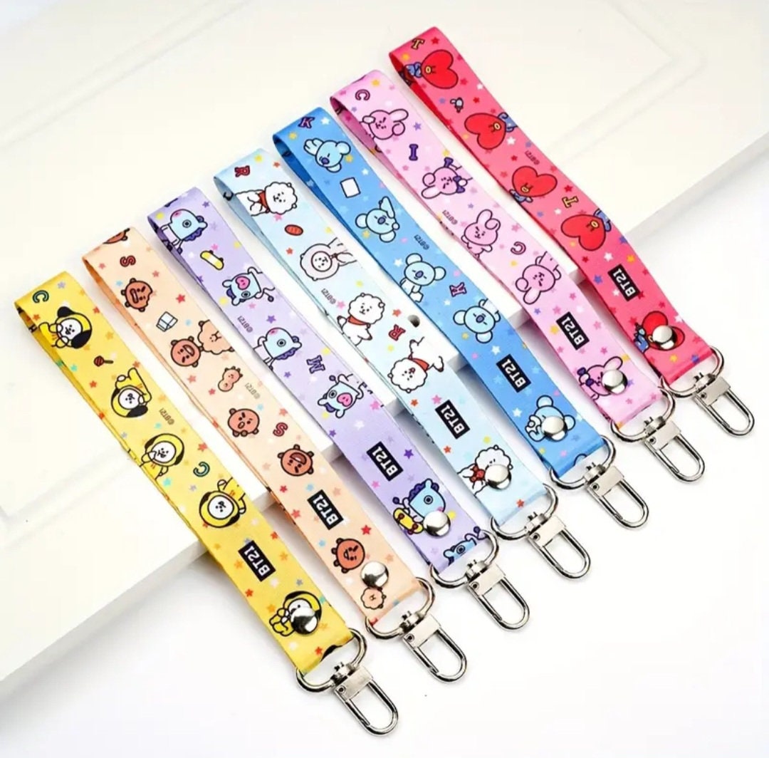 BT21 Lanyard, Key Chain, Necklace, Lanyard, ID Holder, Card Holder, BTS, Chimmy, Tata, Cooky ...