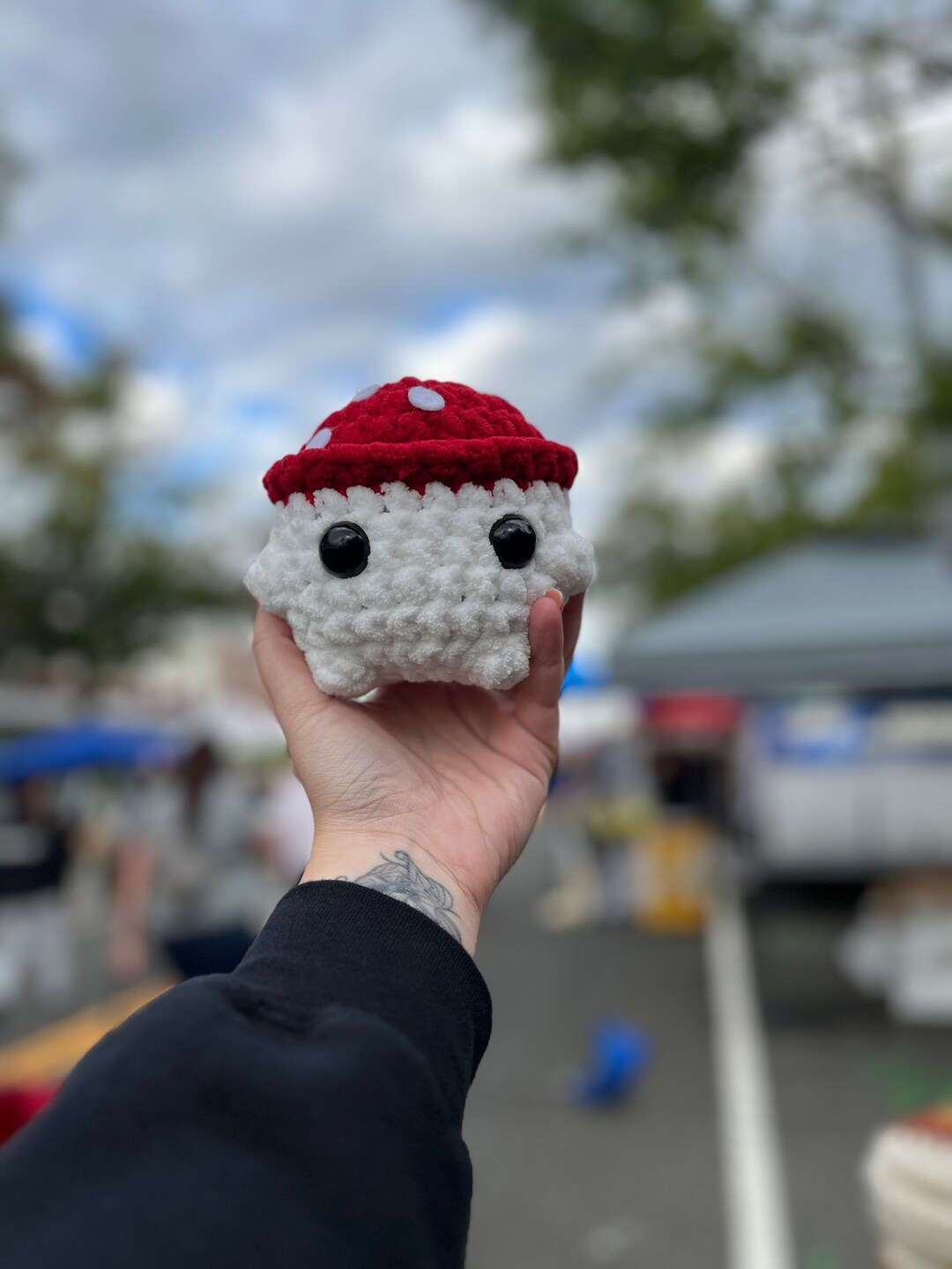 Red Mushroom Guy Crocheted Handmade Stuffy - Etsy