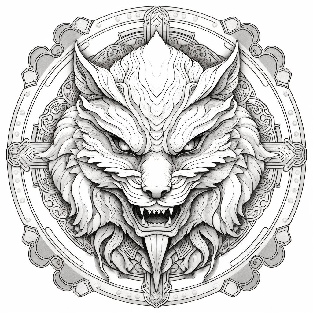 Monster Mandala Coloring Book 15 Pages of Monster Mandalas to - Etsy