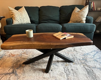 Live Edge Walnut Coffee Table - Etsy