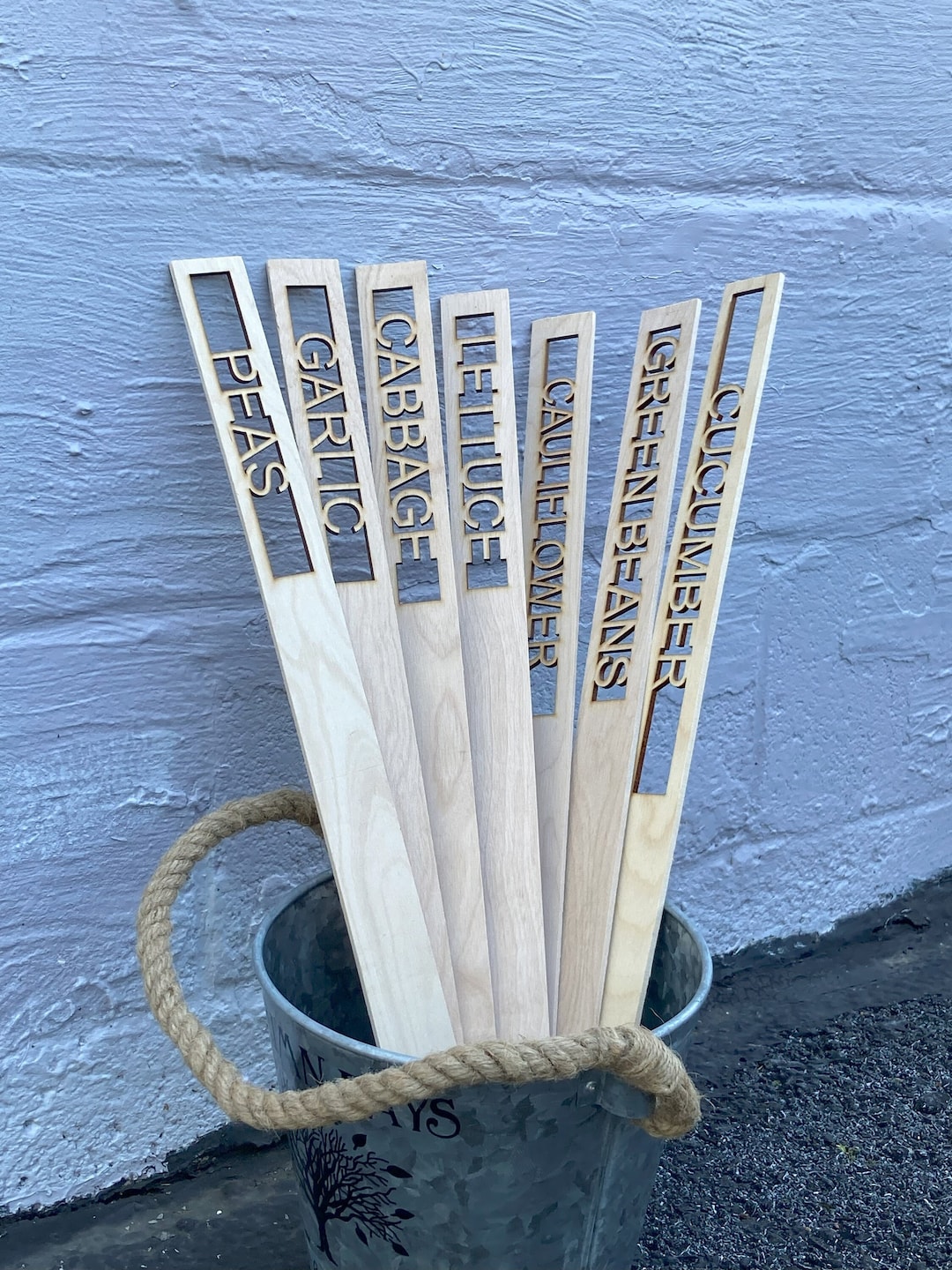 Custom Wood Garden Stakes, Identifying Stakes, Plant Identification ...