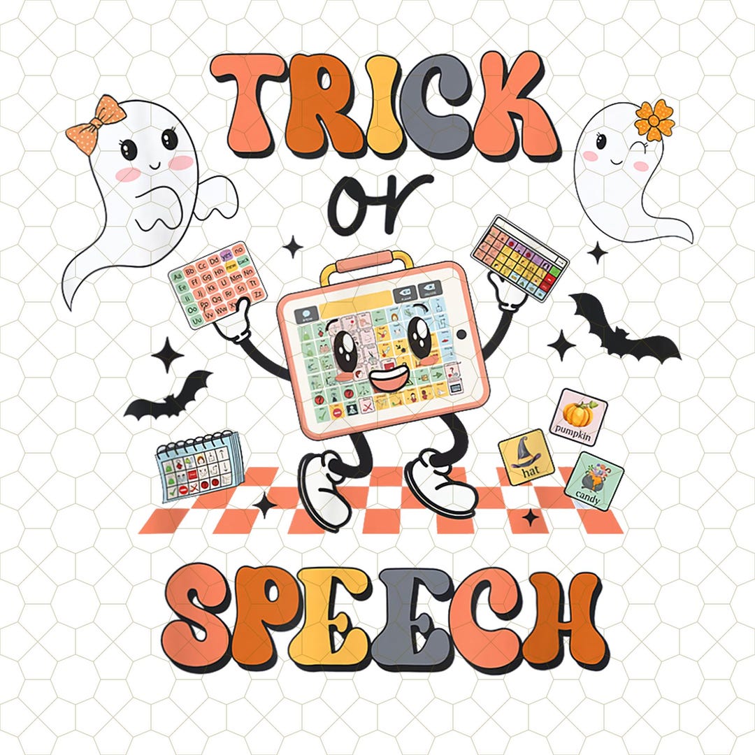 Retro Trick or Speech Halloween Speech Language Pathology Png, SLP ...