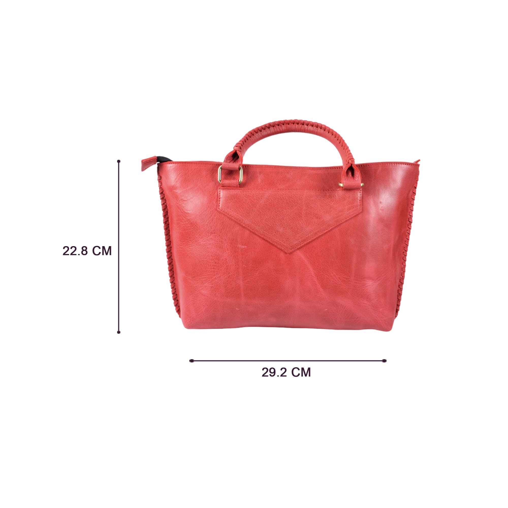 Genuine Leather Simple Women's Tote Bag, Leather Tote Handbag, Leather ...