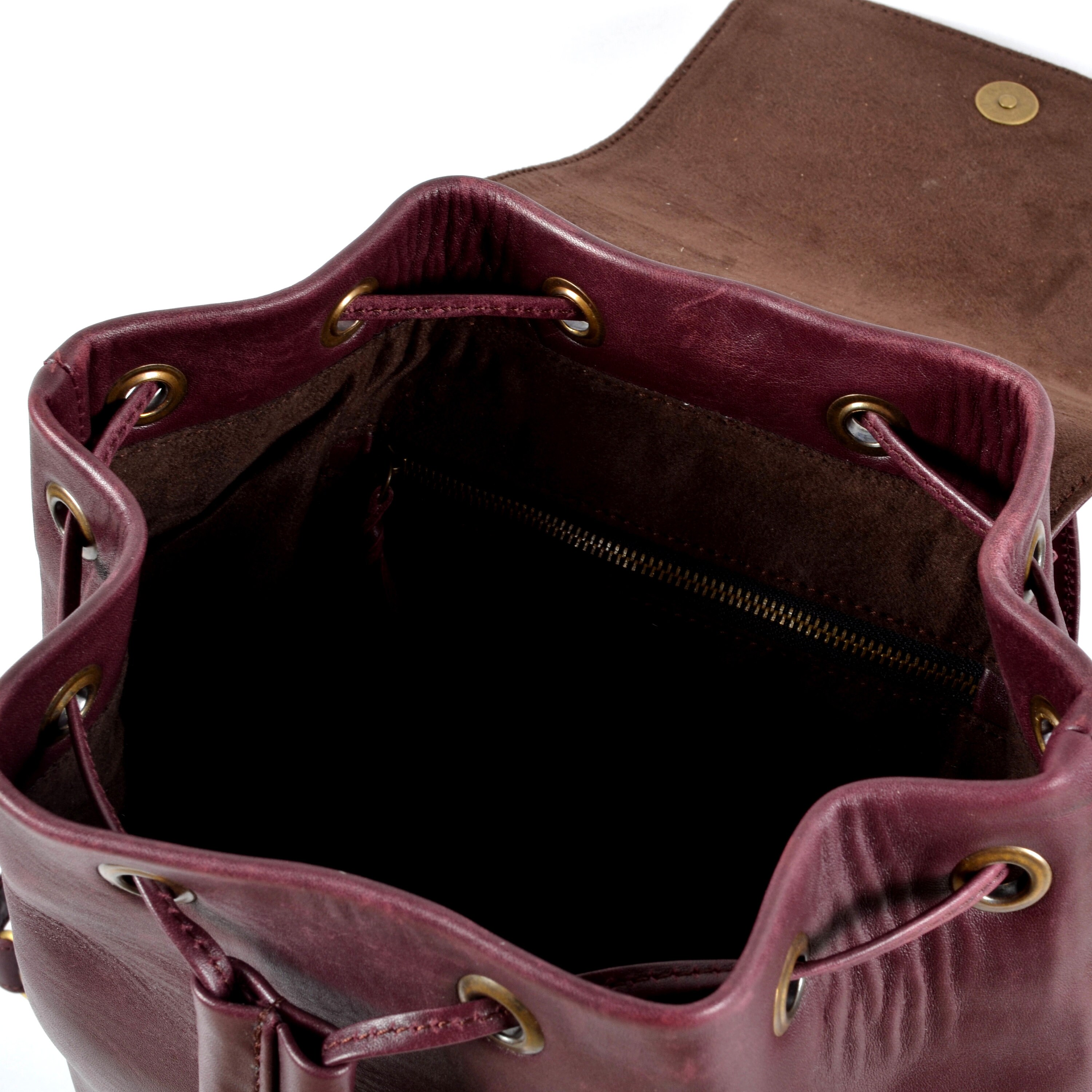 Genuine Leather Mini Backpack Purse for Women, Leather Shoulder Hiking ...