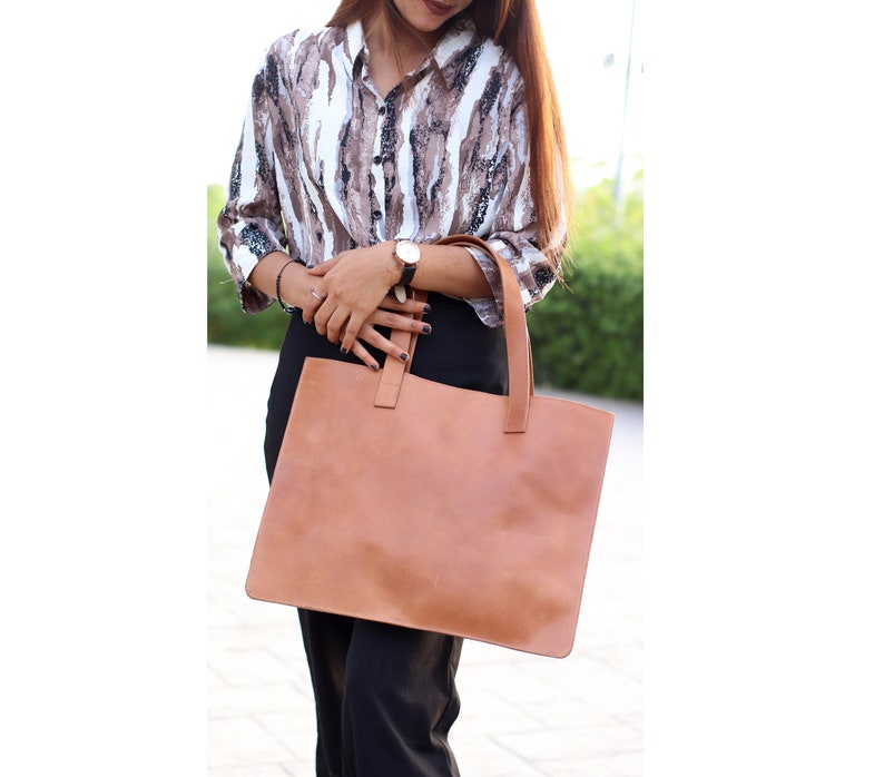 Genuine Leather Document Folder Bag, Leather Portfolio Bag, Leather ...