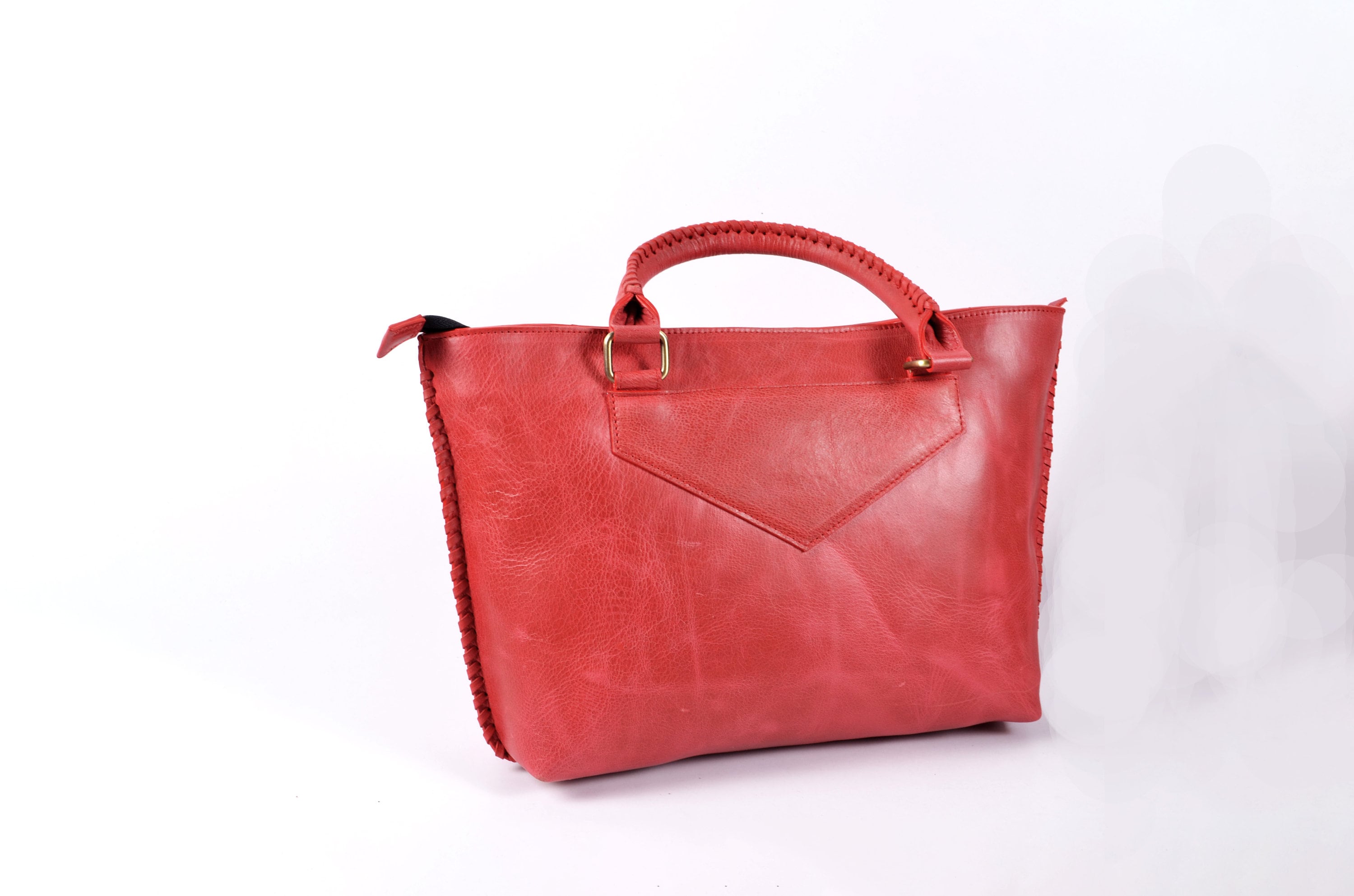 Genuine Leather Simple Women's Tote Bag, Leather Tote Handbag, Leather ...