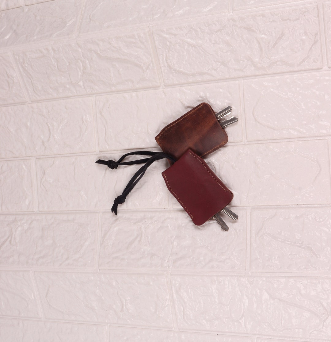 Vintage Leather Pouch for Keys, Key Bag, Handmade Key Box, Genuine ...