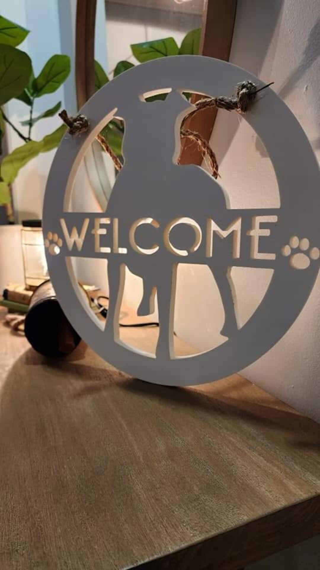 16" PVC Door Hanger Dog Sign, Exterior Weatherproof House Sign, Custom ...