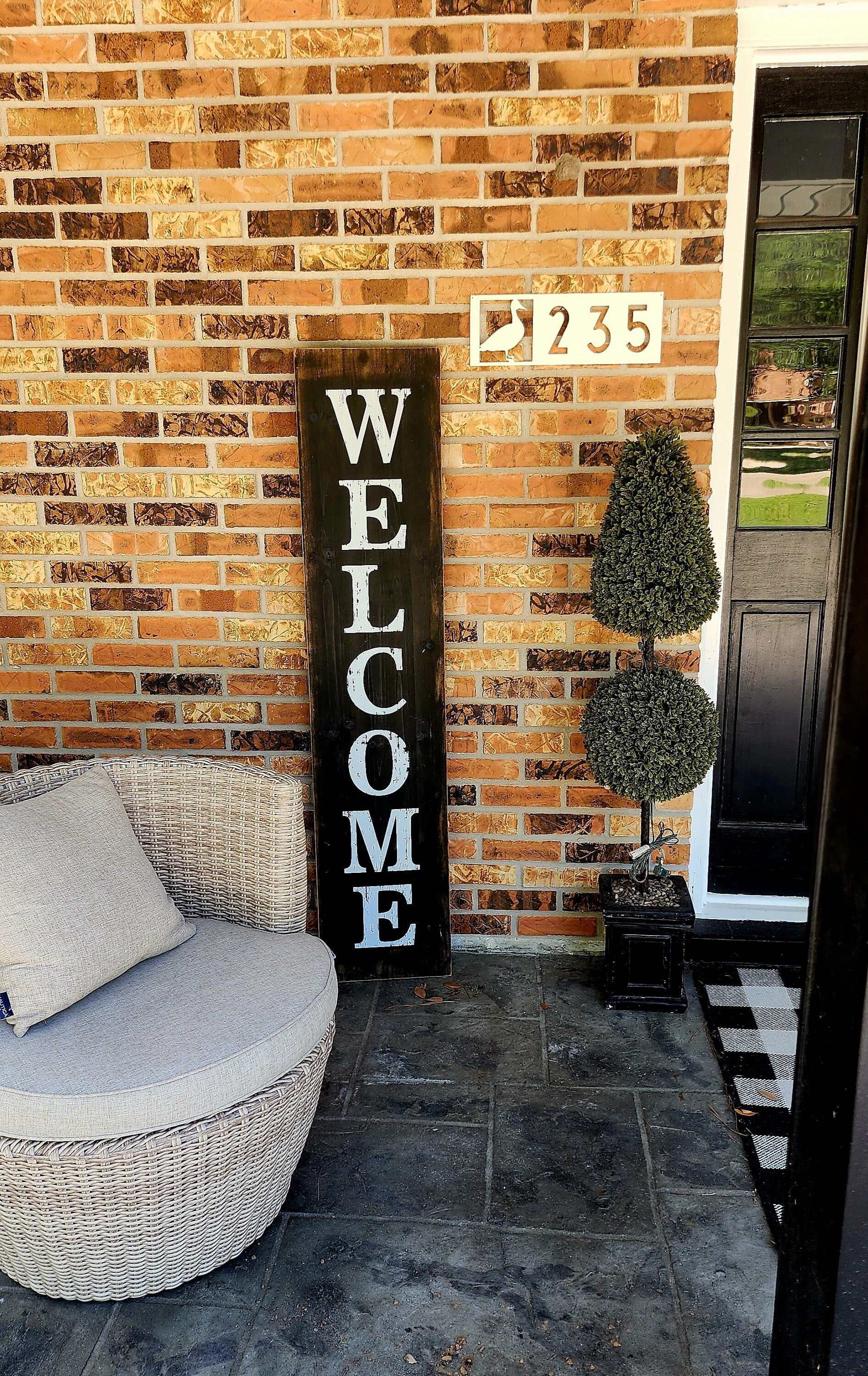 18" Custom PVC House Number Sign Duck Welcome Sign, PVC Weatherproof ...