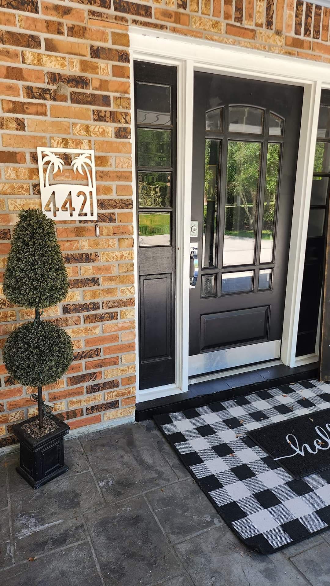 Custom PVC House Number Sign Palm Tree Welcome Sign, PVC Weatherproof ...