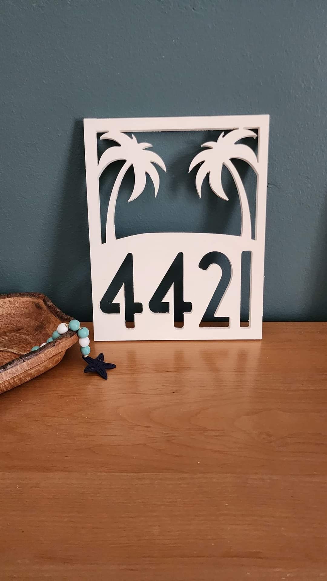 Custom PVC House Number Sign Palm Tree Welcome Sign, PVC Weatherproof ...