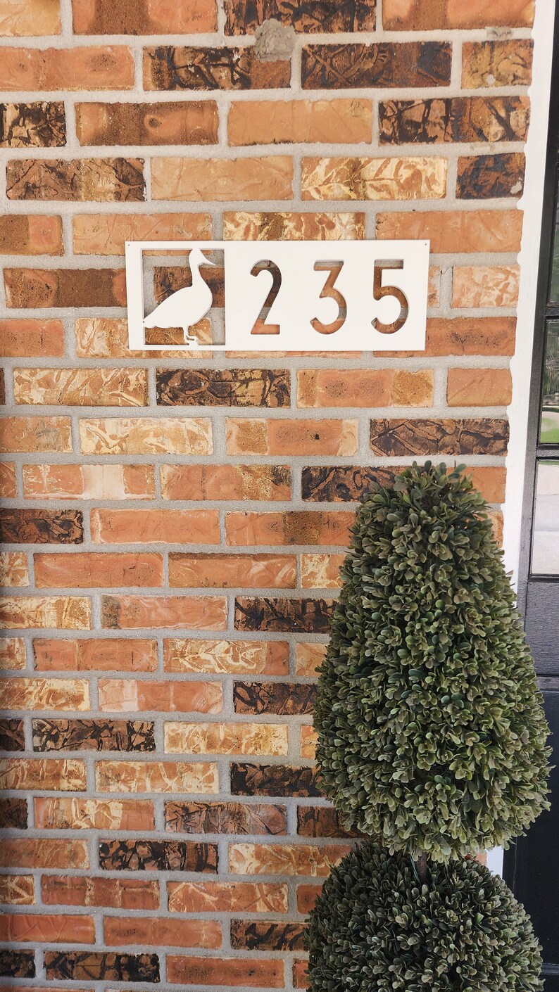 18" Custom PVC House Number Sign Duck Welcome Sign, PVC Weatherproof ...