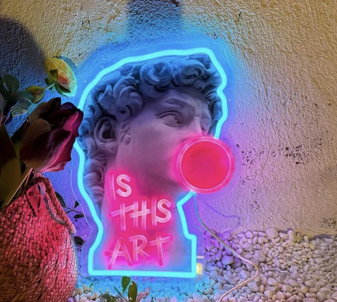 David Blowing Bubbles Neon Sign - Etsy