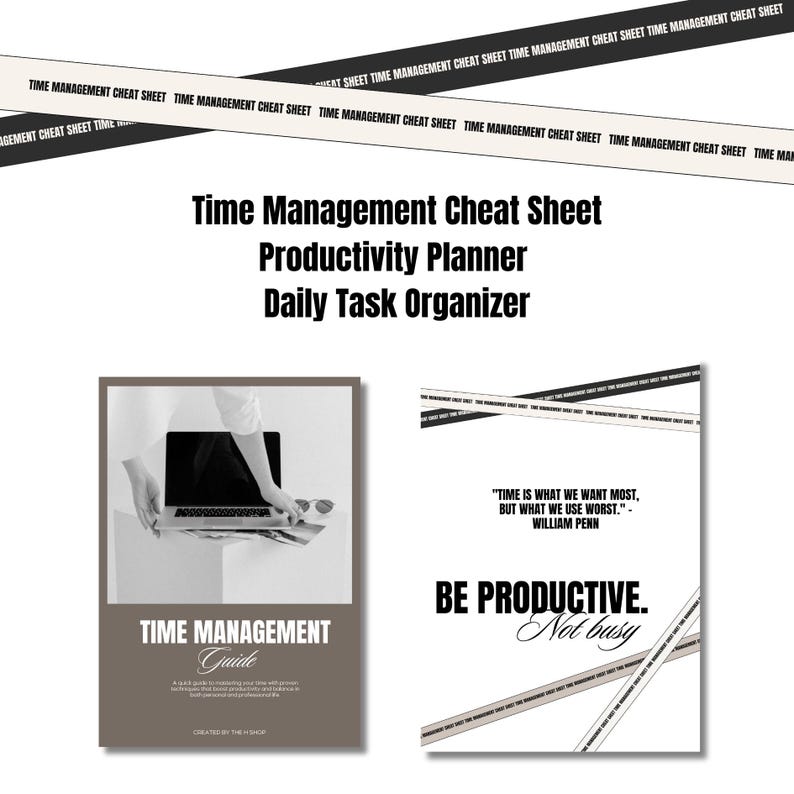 Time Management Guide Productivity Planner Daily Task Organizer - Etsy