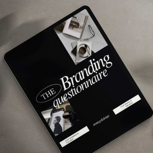 Brand Strategy and Design Questionnaire 33 Questions Canva Editable ...