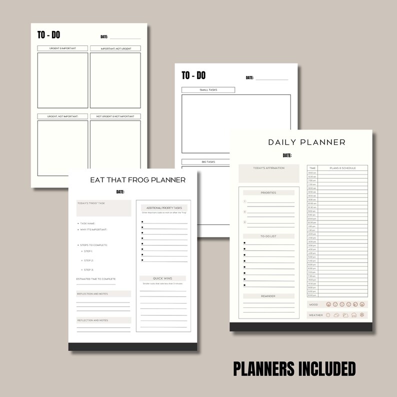 Time Management Guide | Productivity Planner | Daily Task Organizer - Etsy