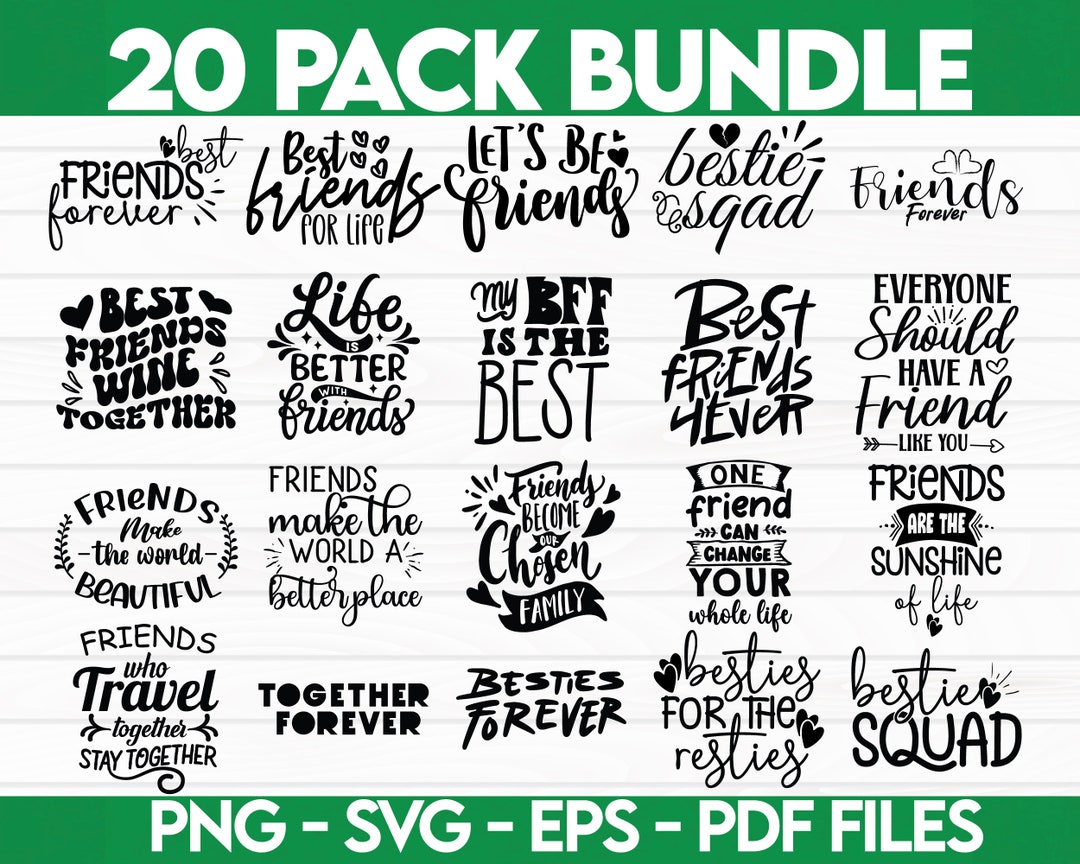 Friendship Svg Bundle, Friends Svg, Best Friends Svg, Friendship Svg ...