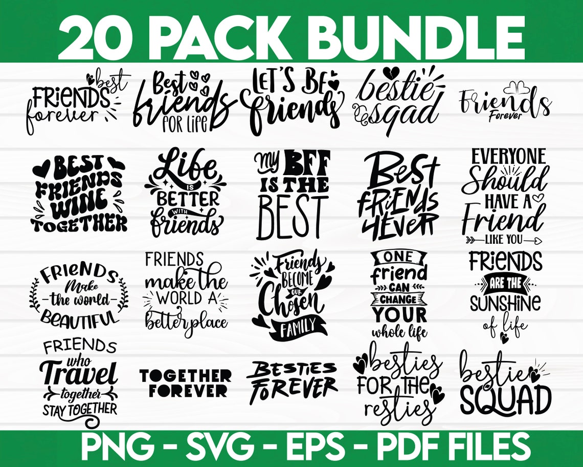 Friendship Svg Bundle Friends Svg Best Friends Svg - Etsy