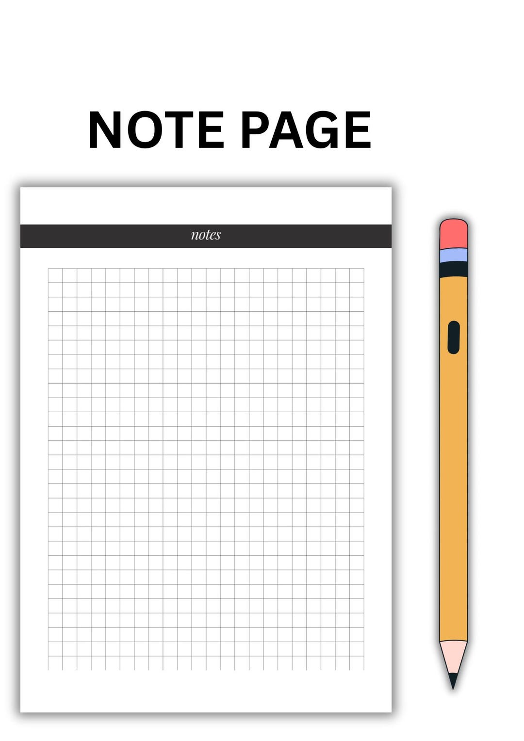 Lined Notes Page Printable Template (PDF) - Etsy