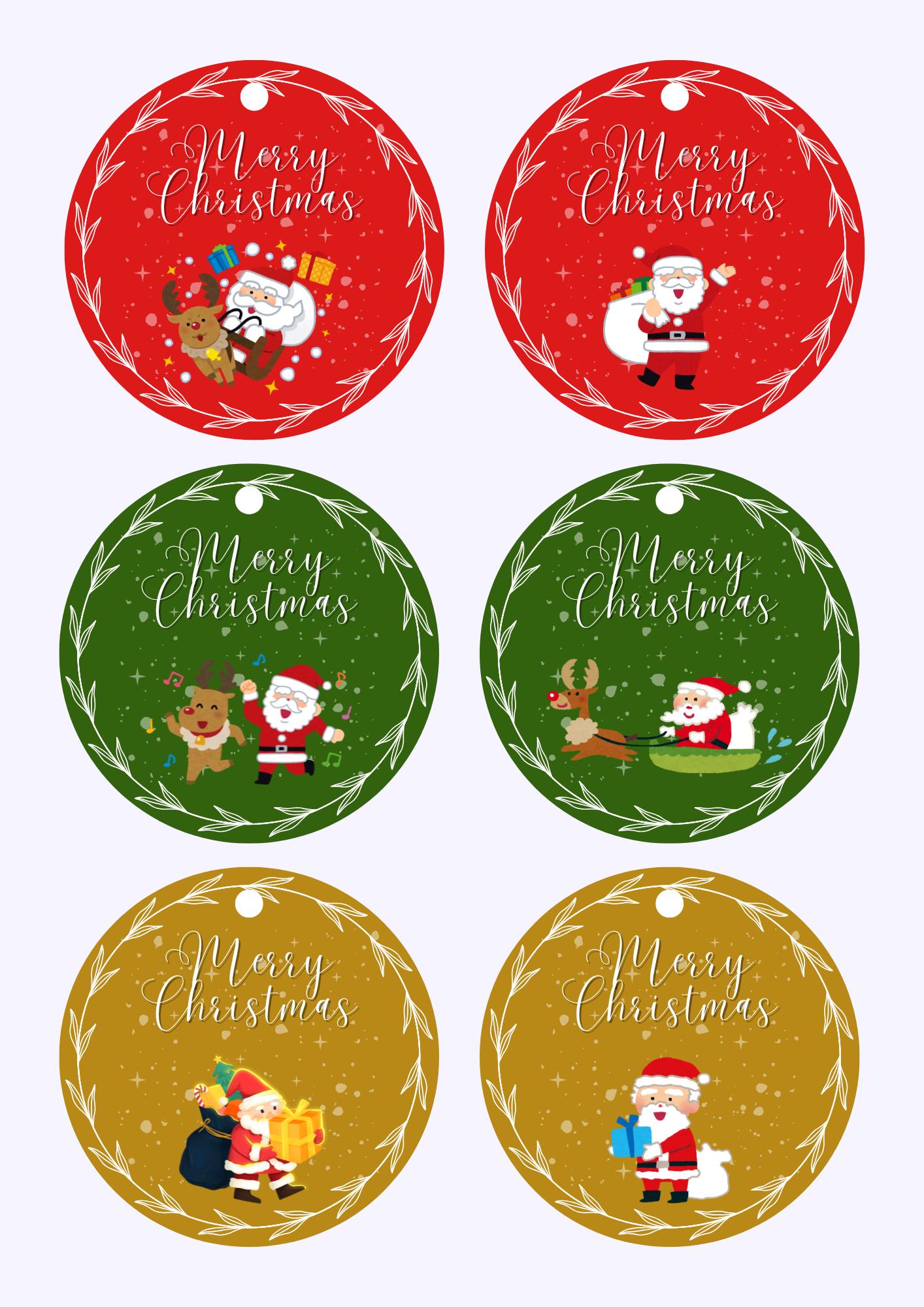 Mixed Designs Christmas Round Labels, Envelope Seal, Scrapbooking, Gift ...