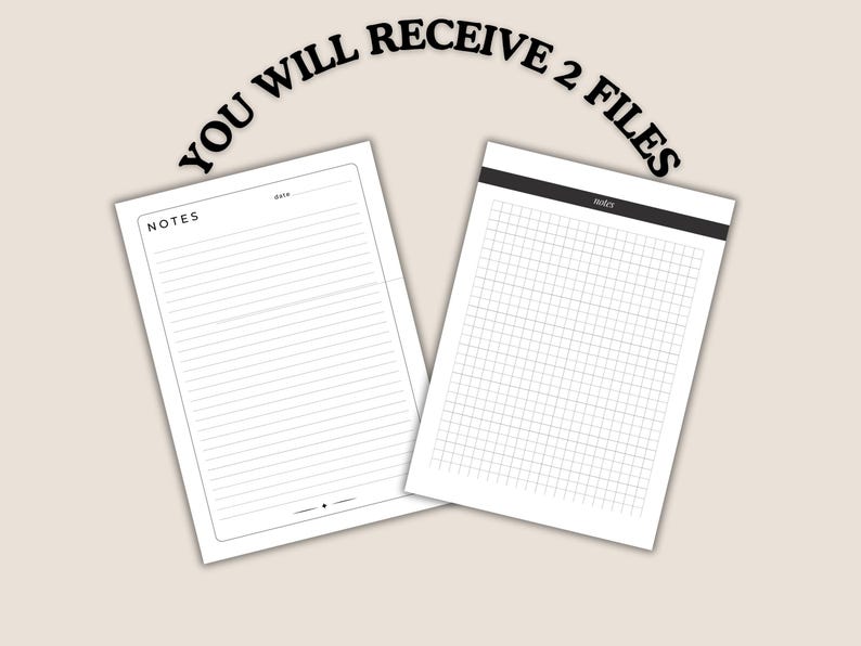 Lined Notes Page Printable Template (PDF) - Etsy