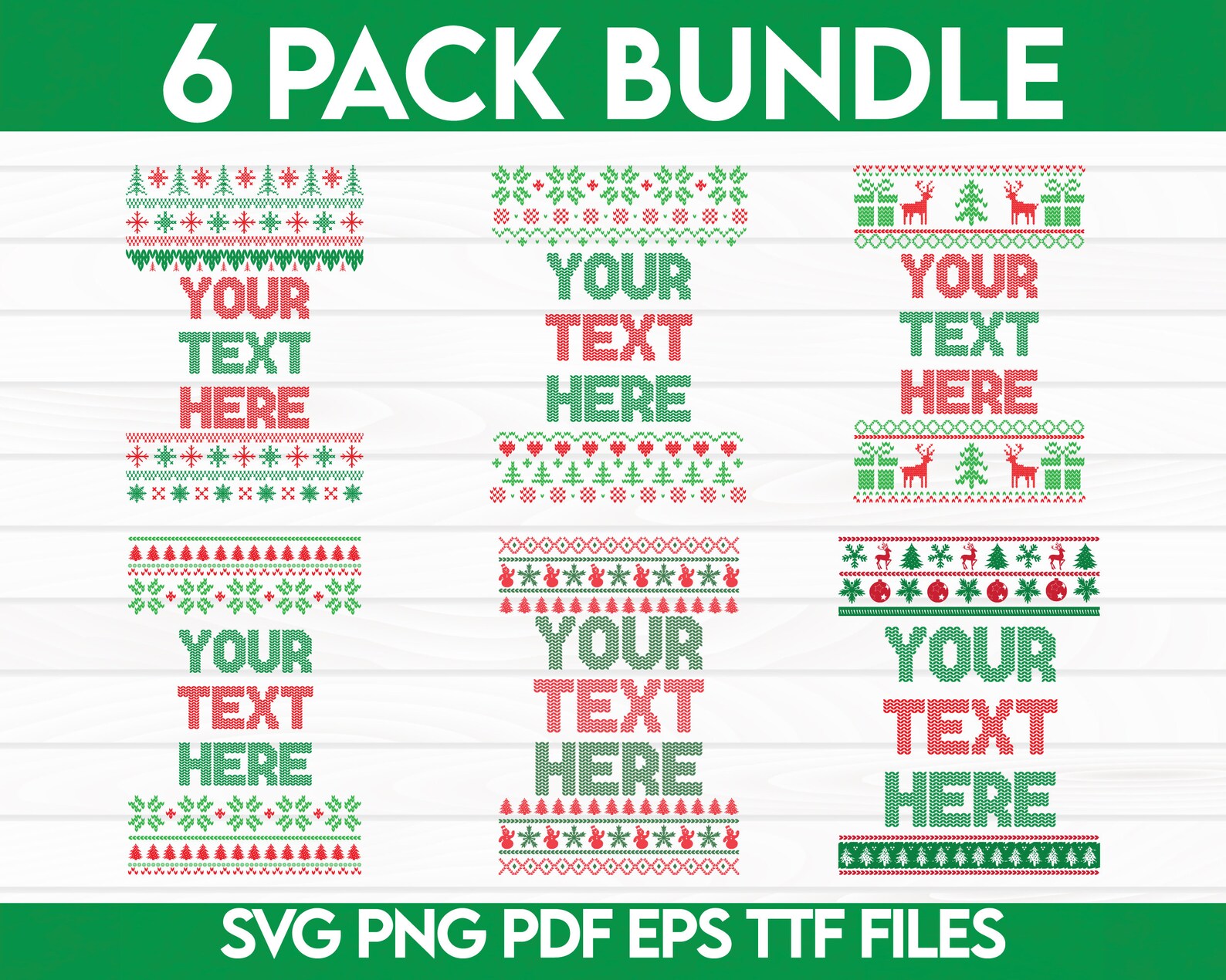 Ugly Christmas Sweater Svg, Christmas Sweater Bundle Svg, Ugly Sweater ...
