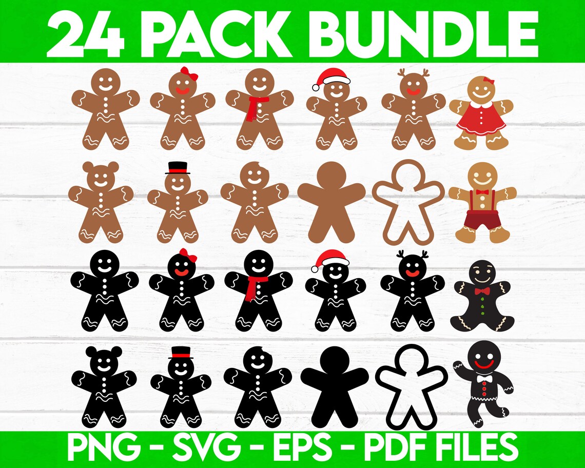 Gingerbread Svg, Gingerbread Svg Bundle, Gingerbread Man Svg, Christmas ...