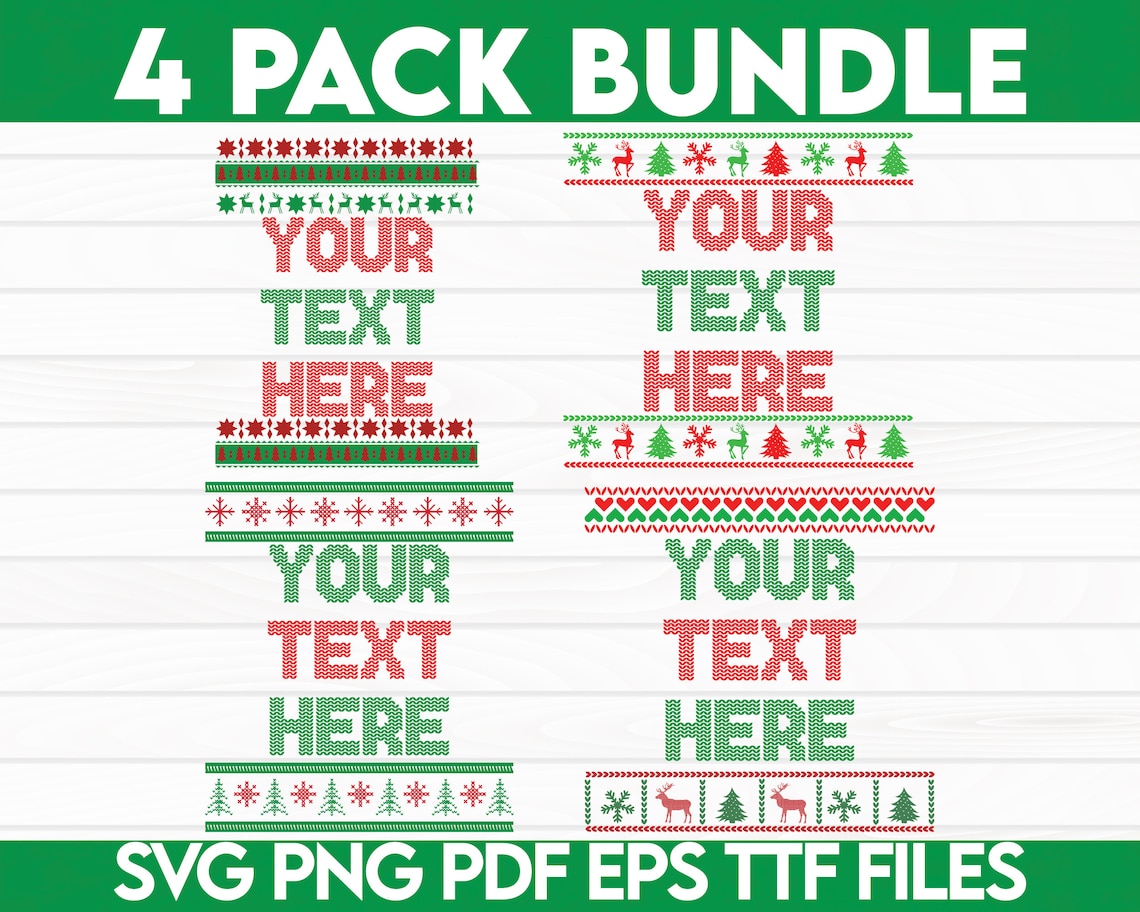 Ugly Christmas Sweater Svg, Christmas Sweater Bundle Svg, Ugly Sweater ...