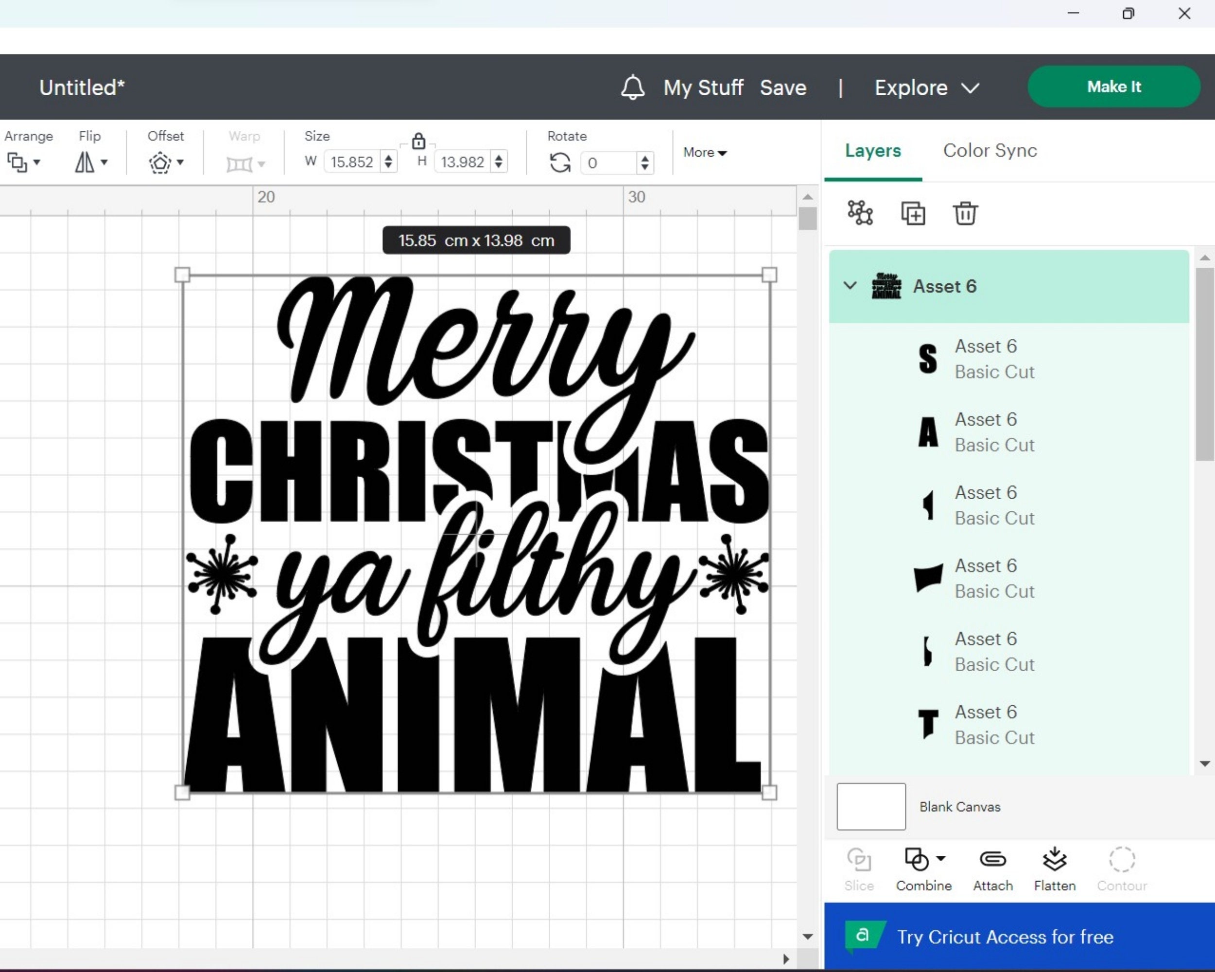 Merry Christmas Ya Filthy Animal Svg, Merry Christmas Svg, Christmas ...