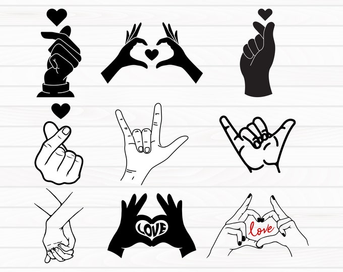 I Love You Svg, I Love You Hand Sign Svg, Sign Language Svg, ASL ...