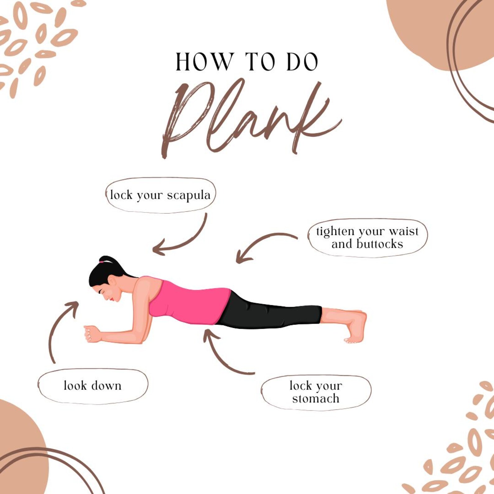 30 Day Plank Challenge Printable: Core Fitness Tracker (instant ...