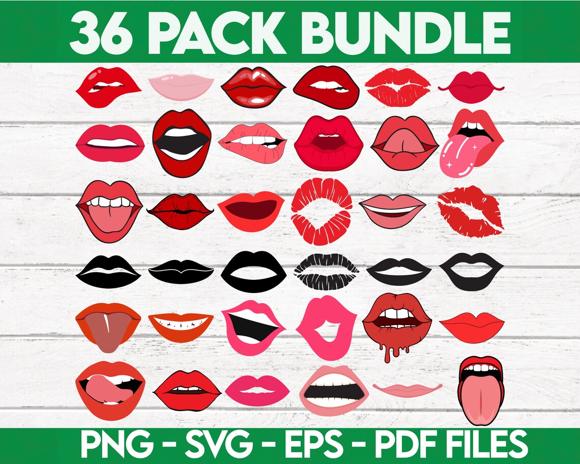 Lips Svg Bundle Lips Svg Kiss Svg Red Lips Svg American Lips Svg