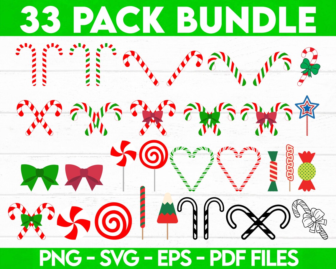 Candy Cane Svg, Candy Canes Clipart, Candy Cane Svg Bundle, Candy Cane ...