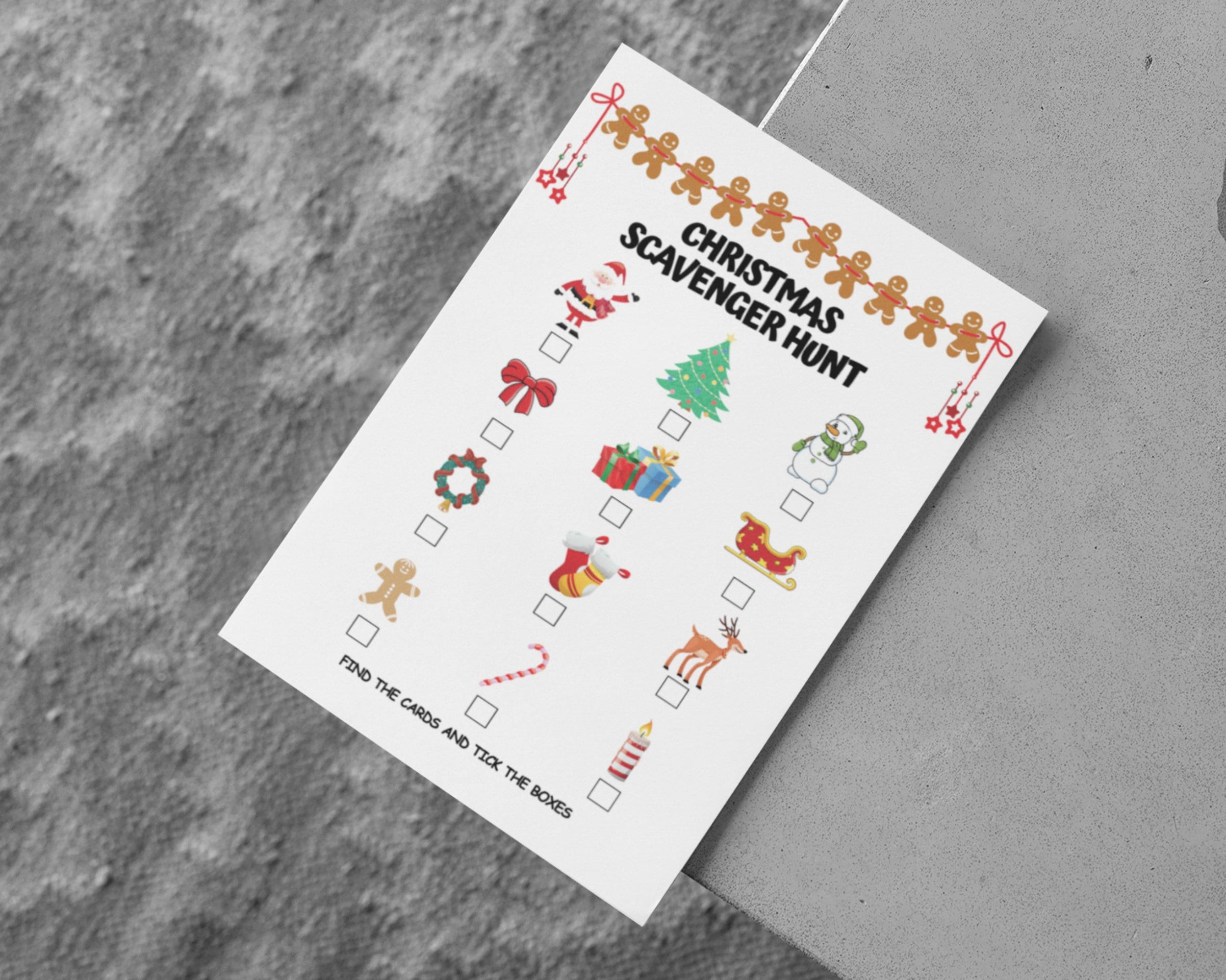 Christmas Scavenger Hunt Printable for Kids, Christmas Treasure Hunt ...
