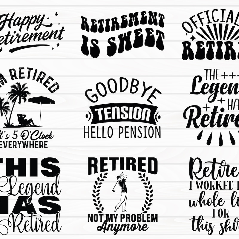 Retirement Svg - Etsy
