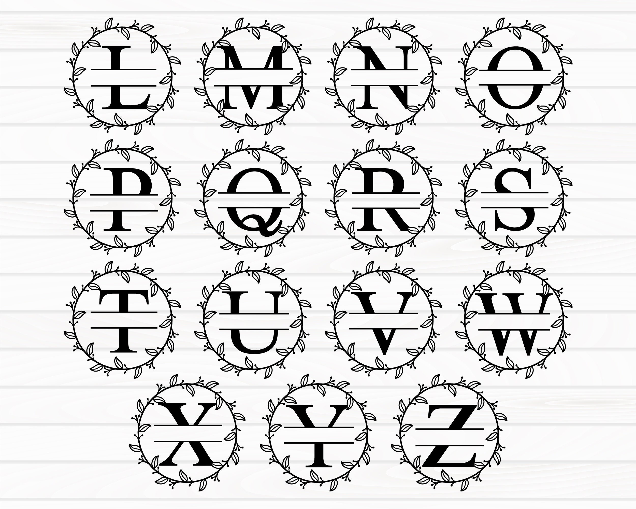 Family Name Monogram Svg Bundle, Wedding Monogram Svg, Split Monogram ...