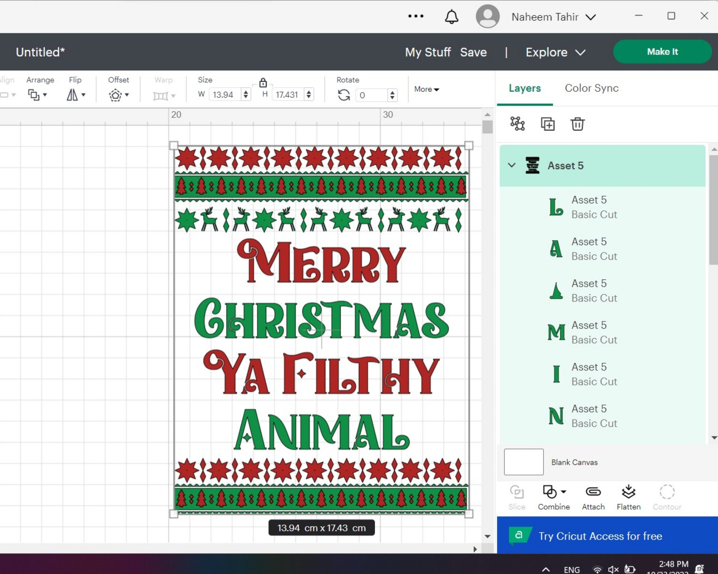 Merry Christmas Ya Filthy Animal Svg, Merry Christmas Svg, Christmas ...