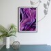 Purple Silver Abstract Art Design - Etsy