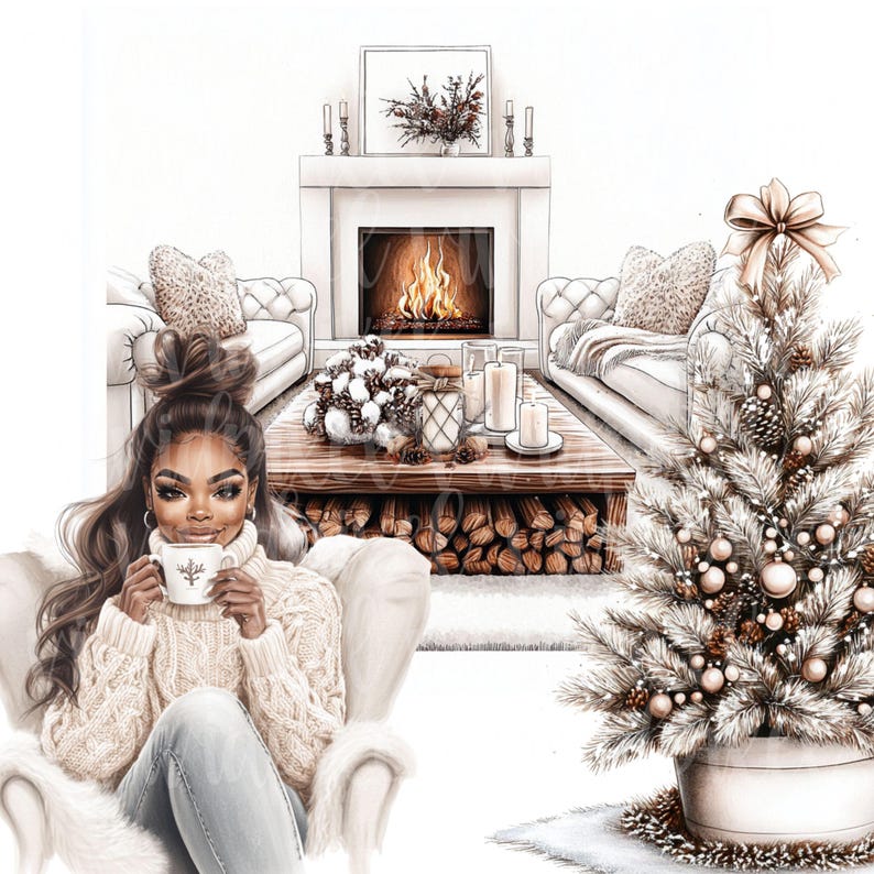 Watercolor Winter Wonderland Clipart Set | Rustic Cabin Retreat ...
