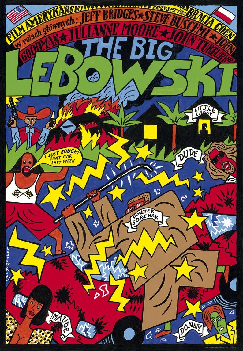 The Big Lebowski, Polish Poster Designed by Andrzej Krajewski, Limited ...
