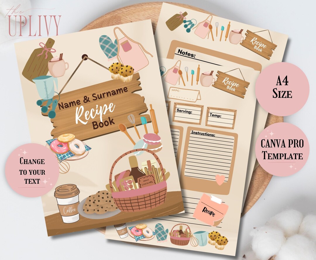 Kids Recipe Book Template for Kids | Recipe Card | Blank Recipe Book ...