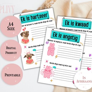 Afrikaans Emotion Activity for Kids | Empathy Book | Printable Kids ...
