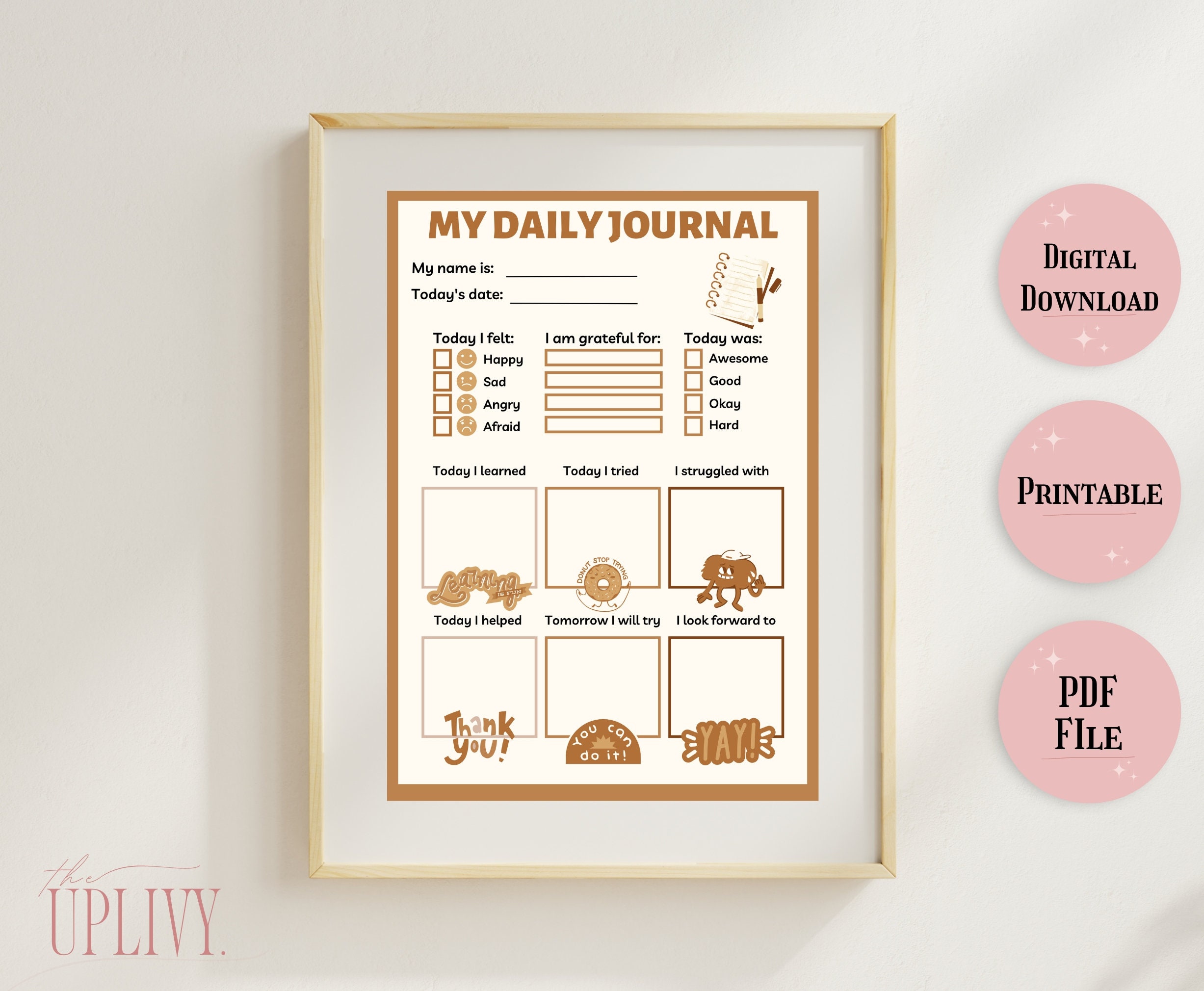 Kids ADHD Journal | Daily Journal | ADHD Worksheet | Diary for Children ...