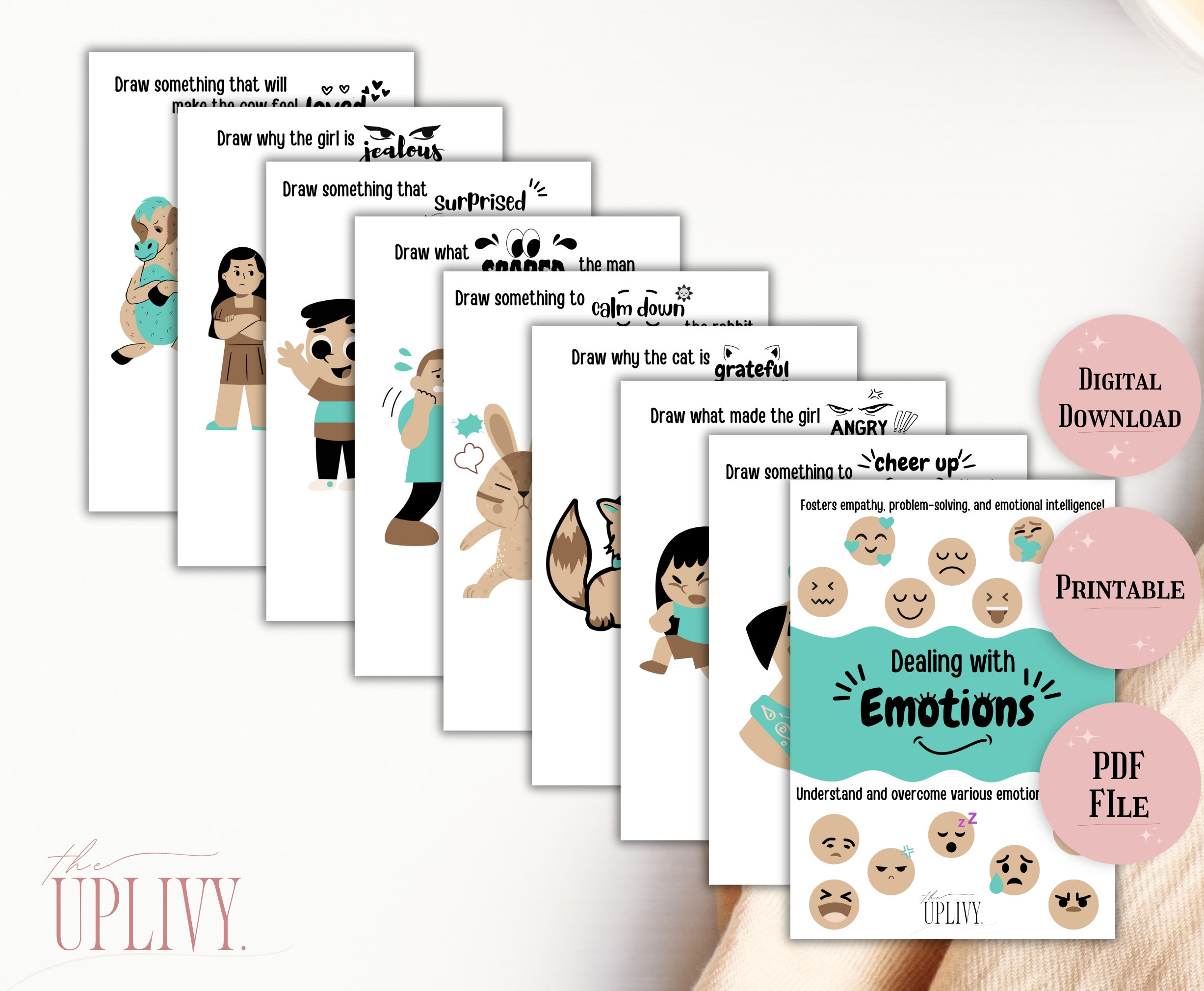 Emotions Activity Printable Kids Drawing Emotional Situations Kids Self ...