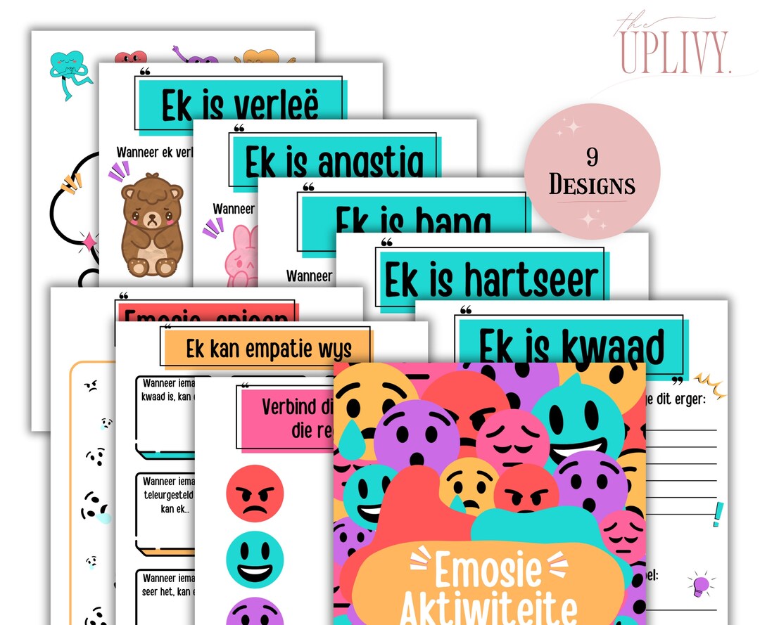 Afrikaans Emotion Activity for Kids | Empathy Book | Printable Kids ...