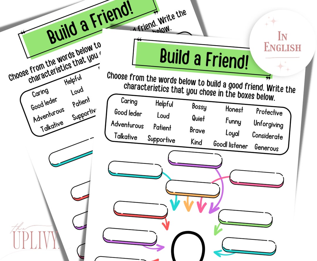 Imagination Play Friends Activity | Printable Build a Friend | Social ...