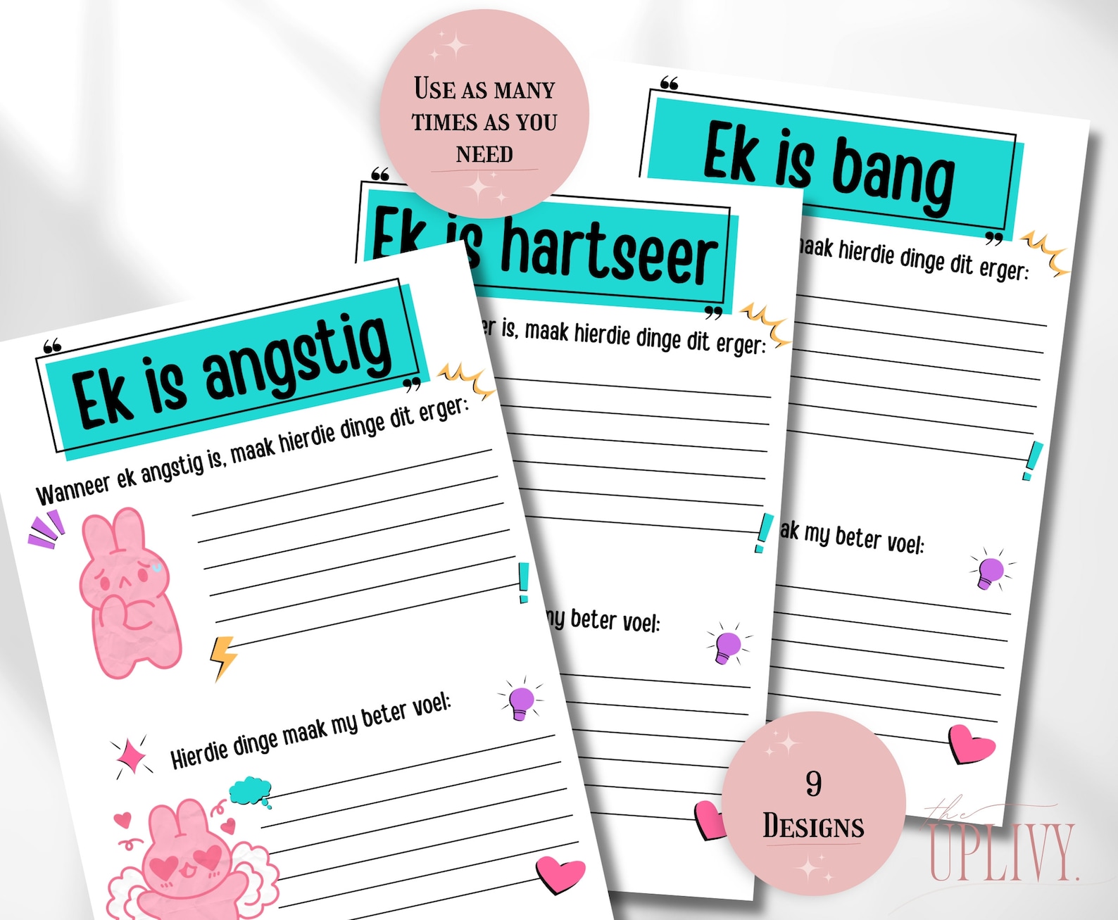 Afrikaans Emotion Activity for Kids | Empathy Book | Printable Kids ...
