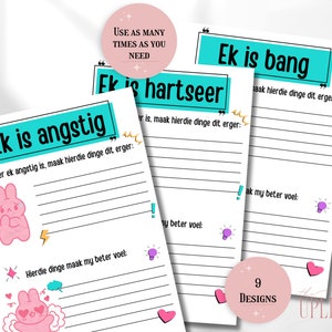 Afrikaans Emotion Activity for Kids | Empathy Book | Printable Kids ...