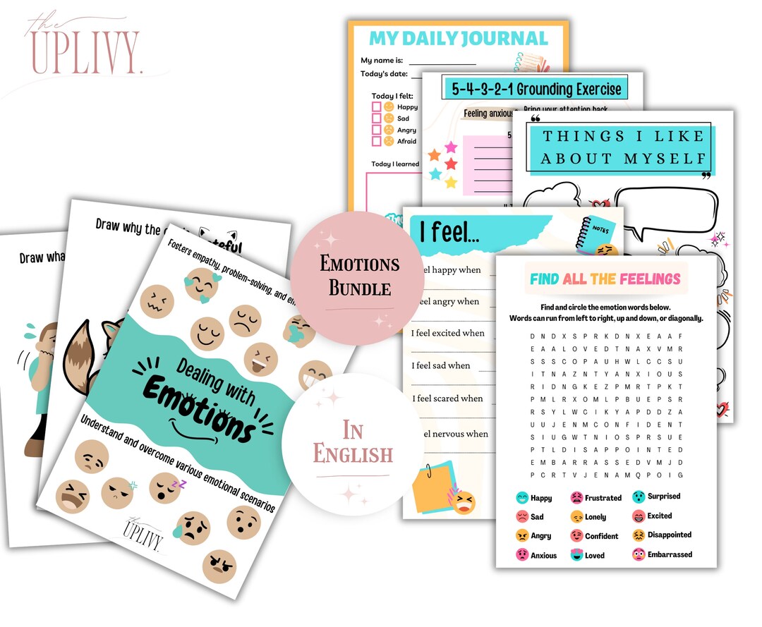 Emotions Activities to Understand & Express Feelings Bundle - Etsy