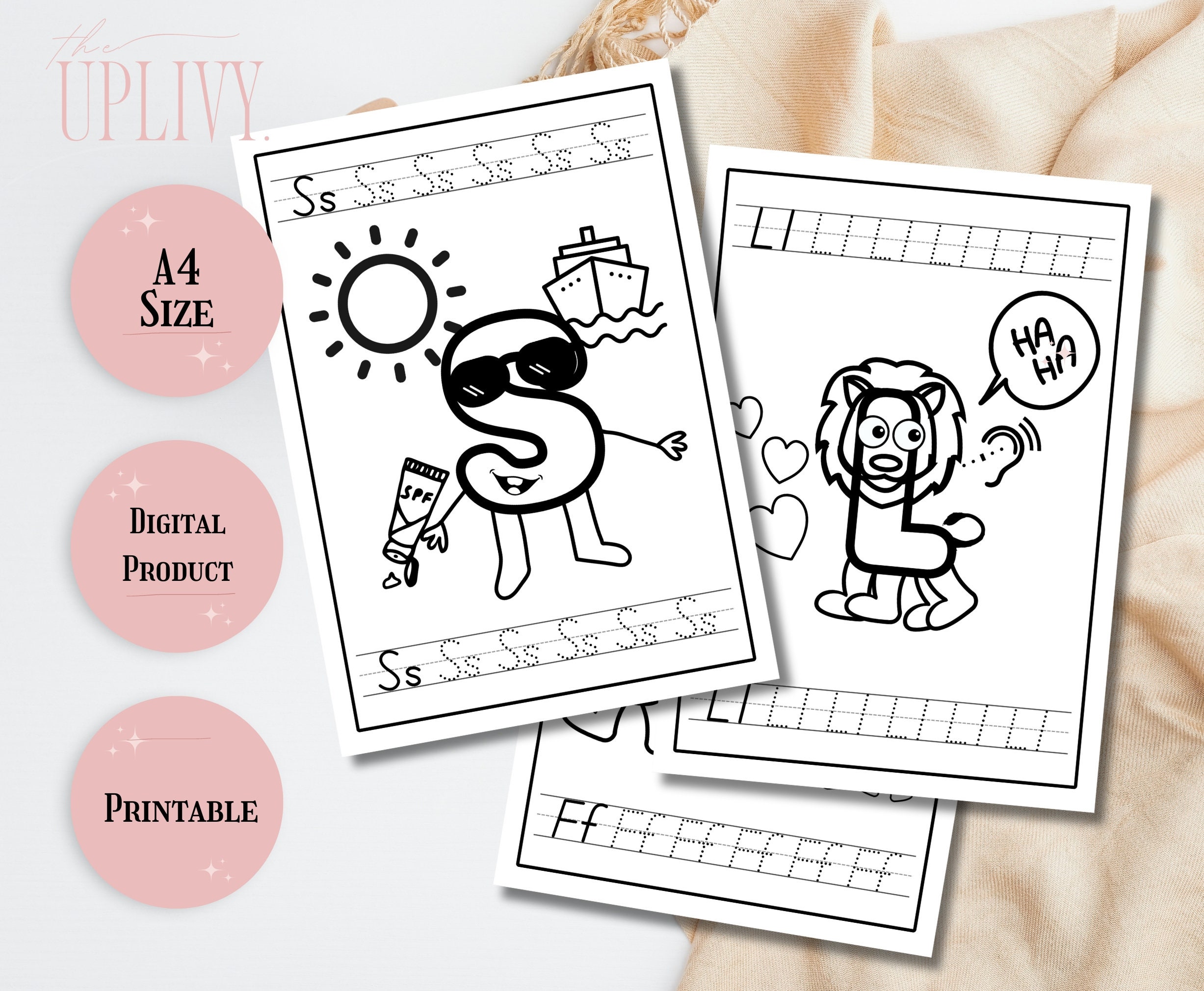 Páginas para colorear ABC imprimibles bilingües / Páginas para colorear ...